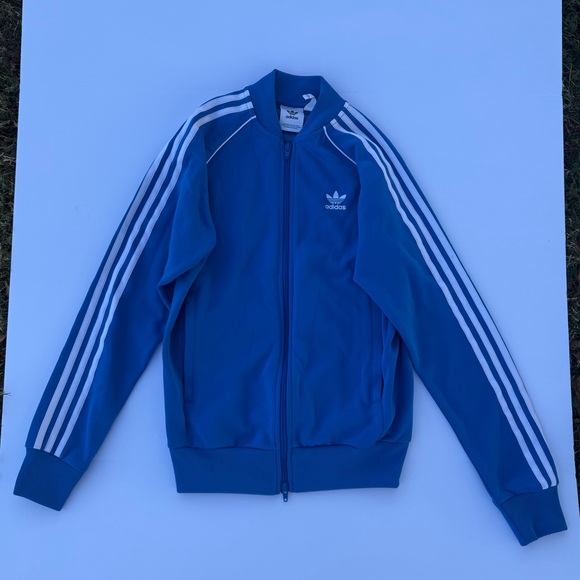 adidas | Jackets & Coats | Adidas Royal Blue Track Jacket With White ...